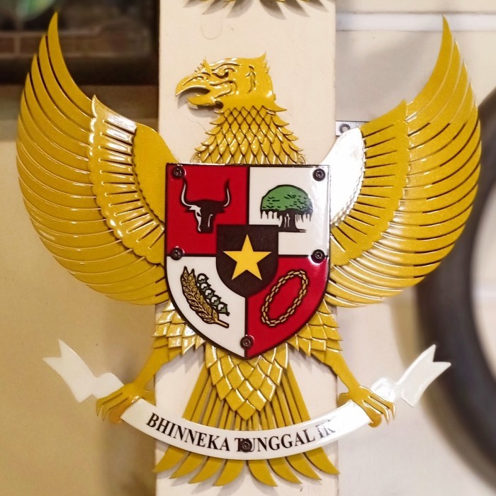 Jual Pajangan Garuda Pancasila Besi Plat Vintage Look Bentang 27 Cm ...