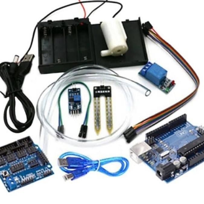 Jual Paket Arduino Uno R3 Kit Penyiram Penyiraman Tanaman Otomatis