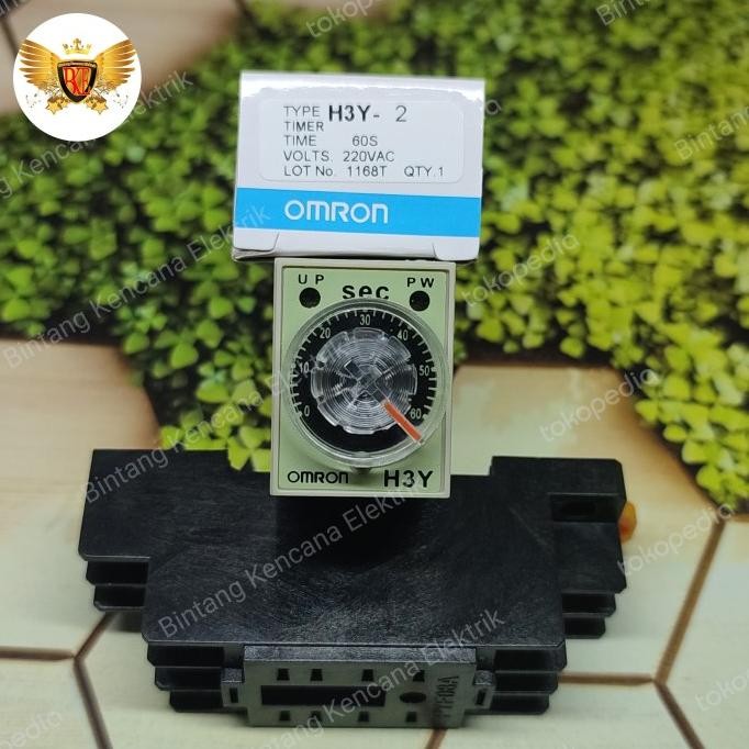 Jual Promo MINI Timer Omron H3Y-2 / H3Y2 Delay Timer Relay 5S 30S 60S + socket COD | Shopee ...