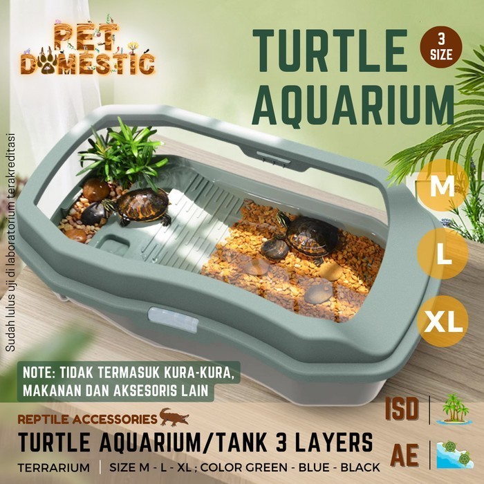 Jual PROMO! TURTLE TANK KANDANG AQUARIUM AKUARIUM BAK EMBER TEMPAT KURA AIR BRAZIL | Shopee ...