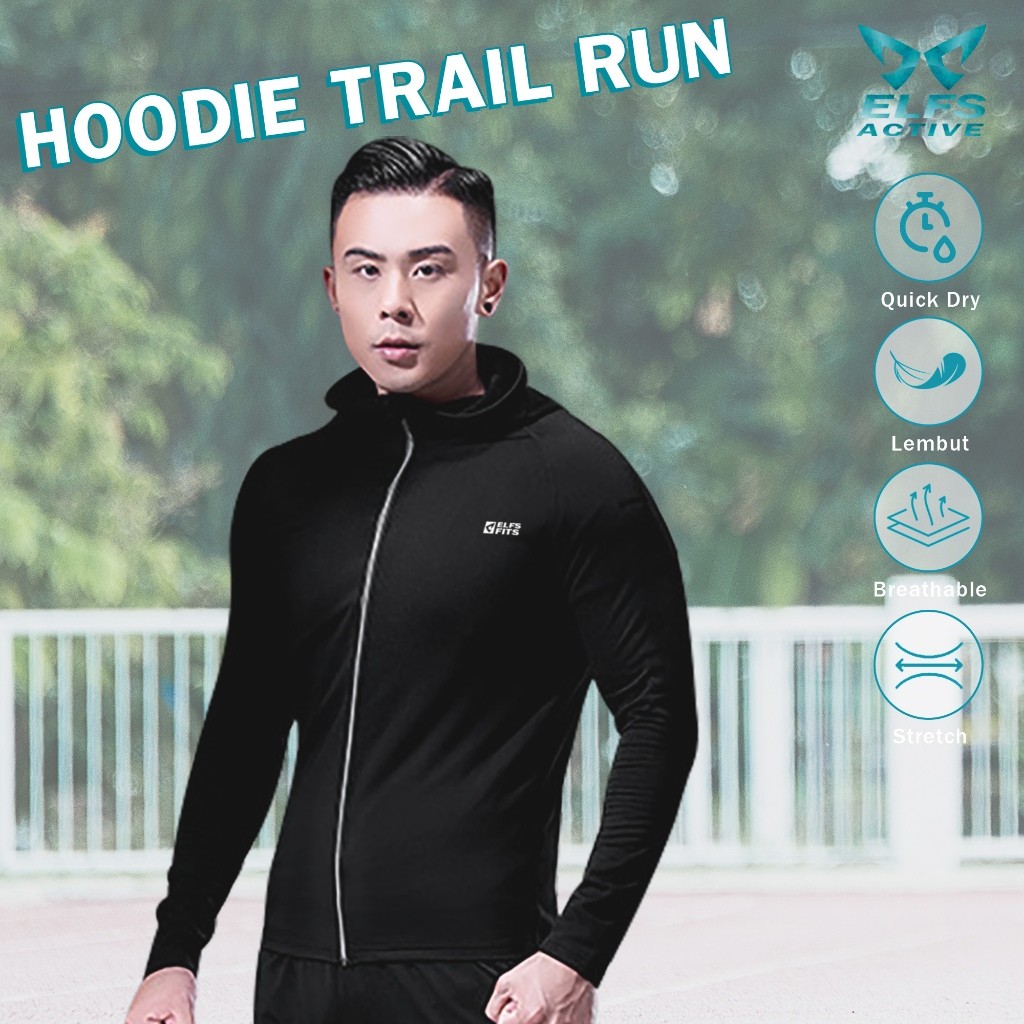 Jual Elfs Fits Jaket Inner Layer Compression | Hoodie Trail Run Outdoor ...