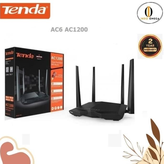 Jual Tenda AC6 AC1200 Smart Dual-Band Wireless Router 4 X 5dbi | Shopee ...