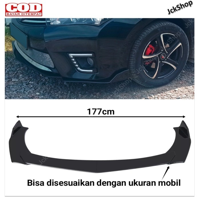 Jual Spesial Universal Front Bumper Body Kit Hitam Glossy | Shopee ...