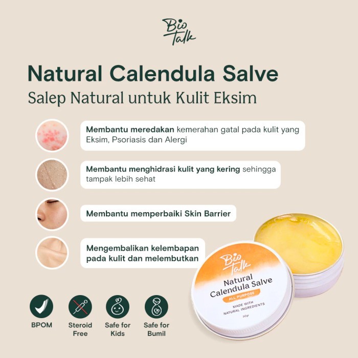 Jual Biotalk Calendula Healing Salve, Pereda Ruam, Balm Luka, Bekas ...
