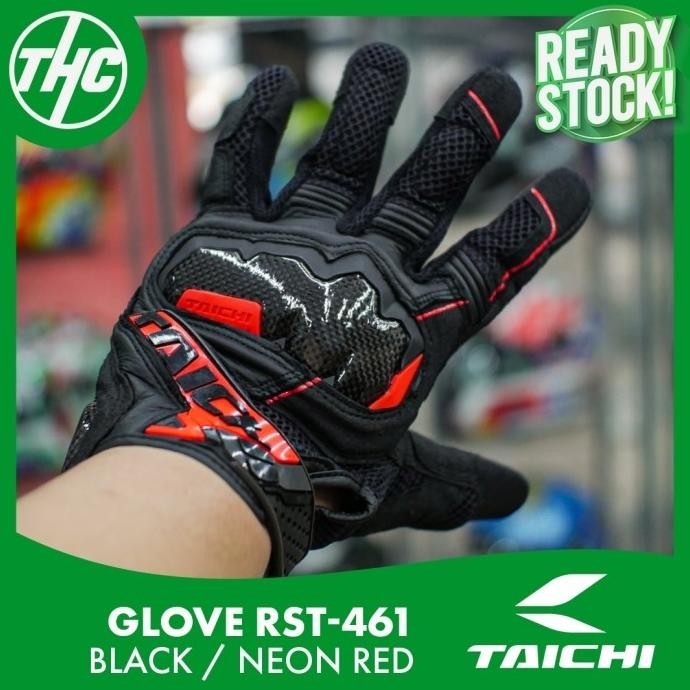 Jual NEW PRODUK RS TAICHI GLOVE RST-461 WRX AIR BLACK NEON RED RST 461 ...