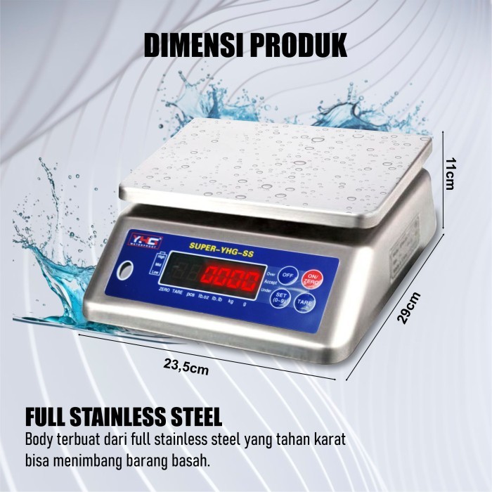 Jual LEON TIMBANGAN DIGITAL ANTI AIR WATEROF IKAN DAGING SUPER SS 15KG 1G | Shopee Indonesia