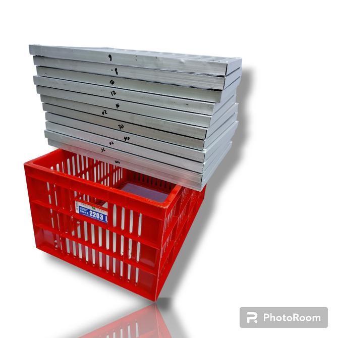 Jual Keranjang Sortir + Alat Sortir ikan lele alumunium Ayakan Lele ...