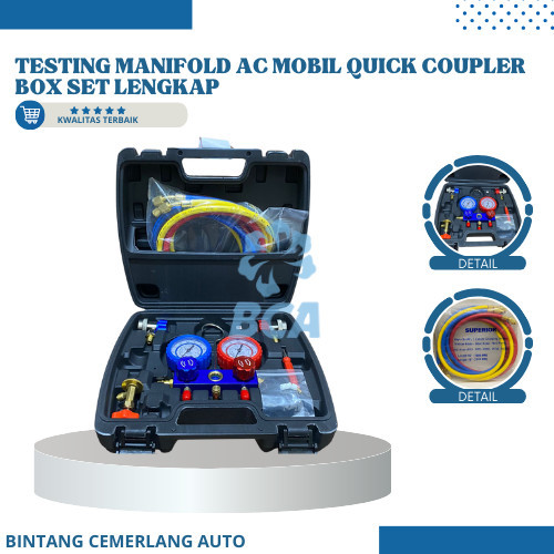 Jual Co Langsung Aja Testing Manifold Ac Mobil Quick Copler Lengkap ...