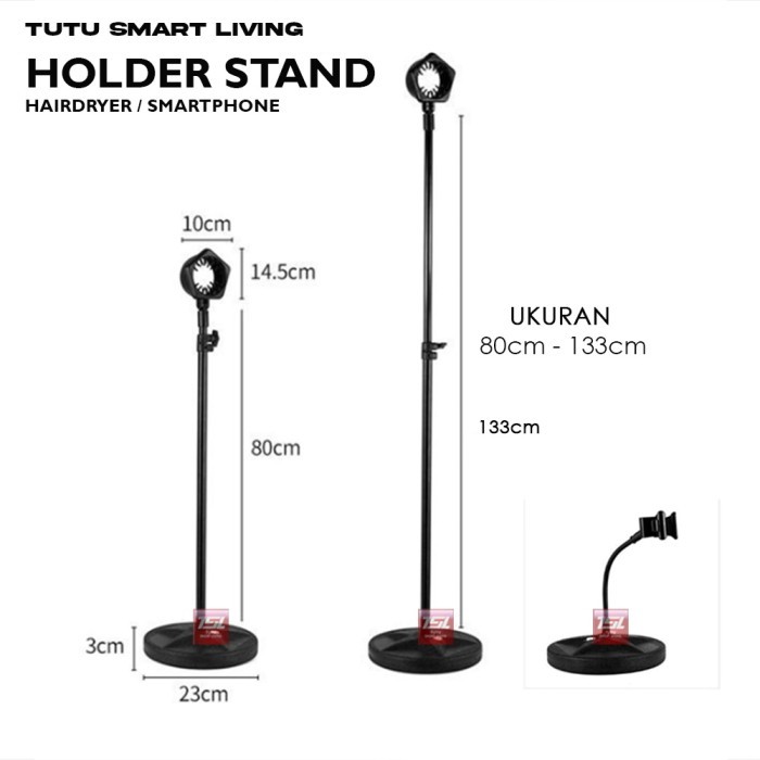 Jual Holder Stand Hairdryer/Hp/Blower Standing/Tiang Penyangga Hairdryer | Shopee Indonesia