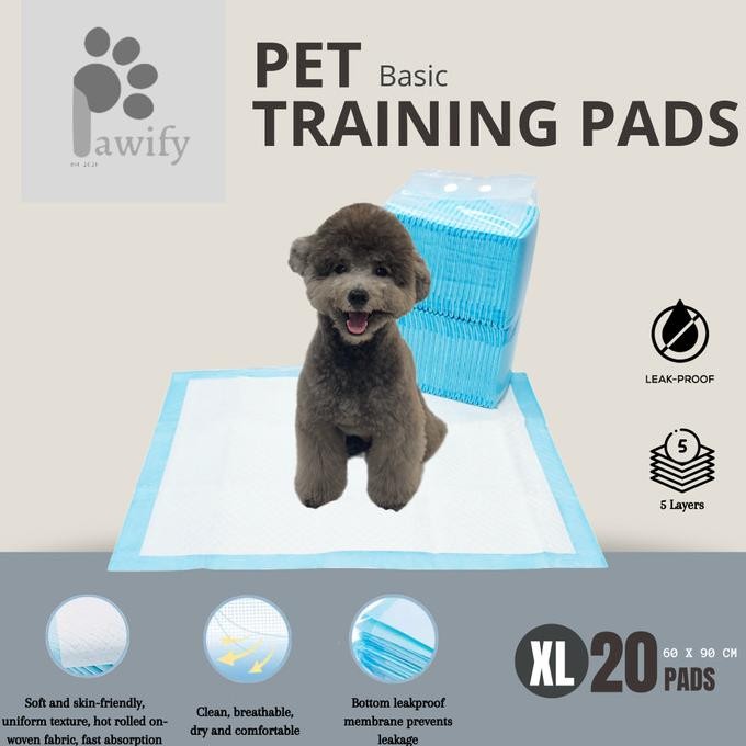 Jual Pawify Basic Puppy Training Pads/Underpad/Toilet & Pee Pad Hewan (XL) | Shopee Indonesia