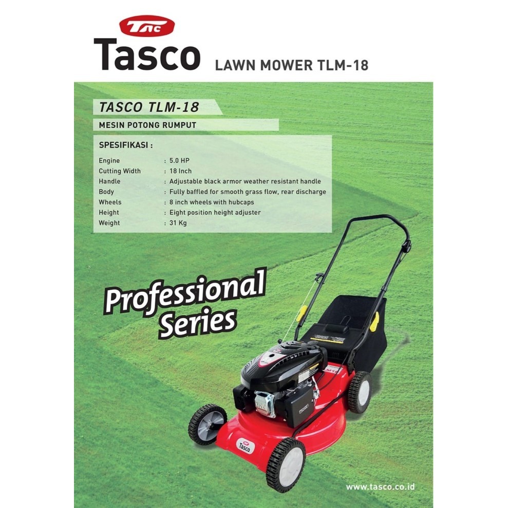 Jual mesin potong rumput dorong tasco lawn mover Tasco TLM 18 | Shopee ...