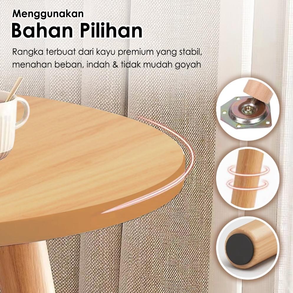 Jual Meja Bulat Minimalis Meja Ruang Tamu Meja Portable Serbaguna ...