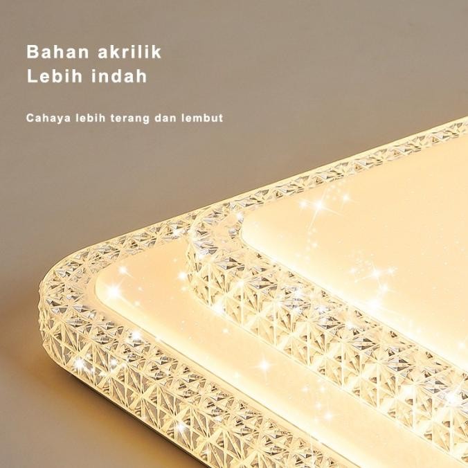 Jual Grosir Lampu Ceiling Led Akrilik Remote Control 40W Kotak Dua ...
