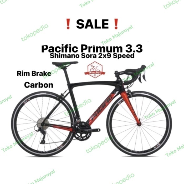 Jual SEPEDA BALAP ROADBIKE PACIFIC PRIMUM 3.3 CARBON SHIMANO SORA 9 ...