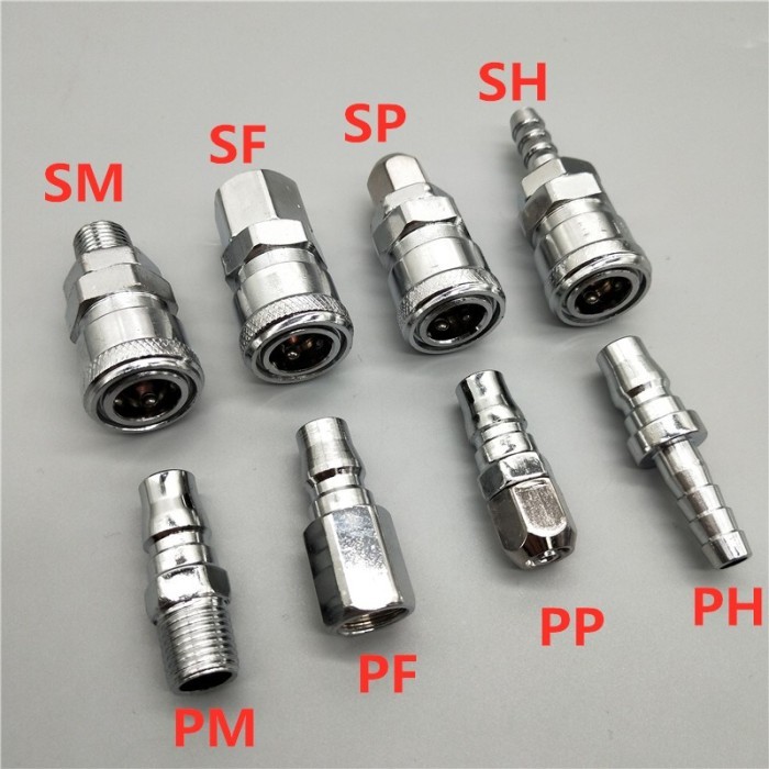 Jual CHROMEE Pneumatic Fitting C Type Quick Connector High Pressure ...