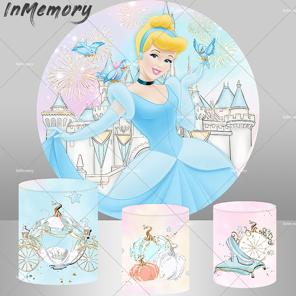 Jual Baby Shower Round Circ Backdrop Cinderella Party | Shopee Indonesia