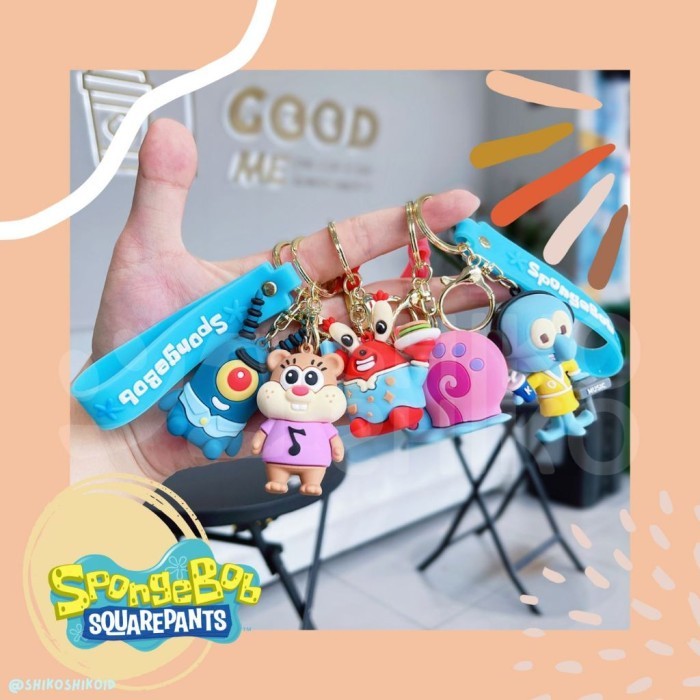 Jual Kycspb Keychain Sponge Bob Baby Cute Gantungan Kunci Spongebob ...