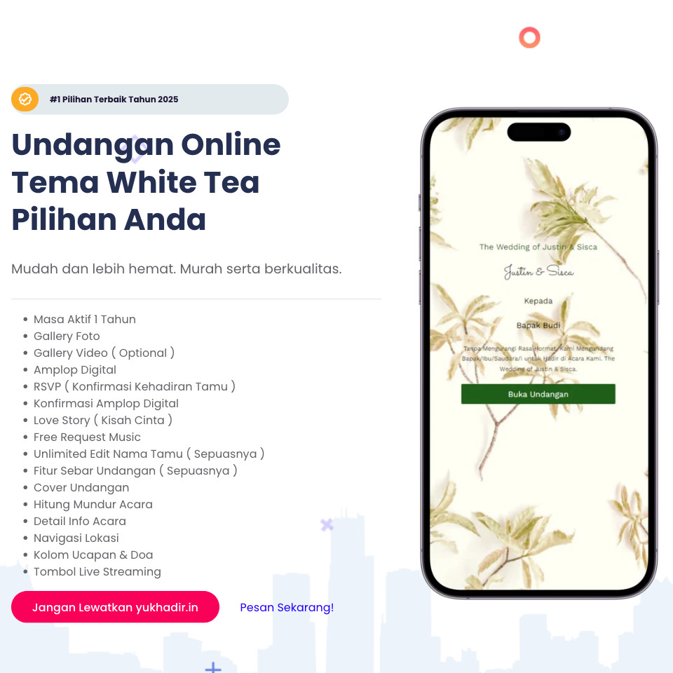 Jual Undangan Online Murah Cepat Berkualitas Tema White-Tea | Shopee ...