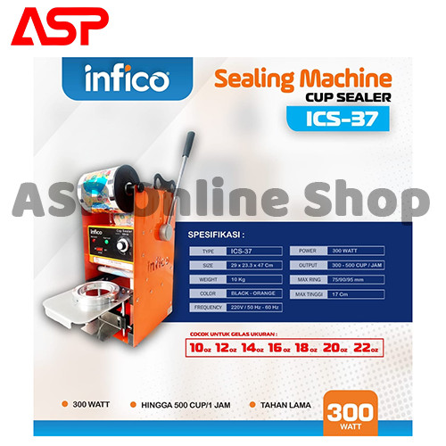 Jual INFICO ICS-37 Cup Sealer Manual Mesin Pres Minuman + Plastik Roll ...