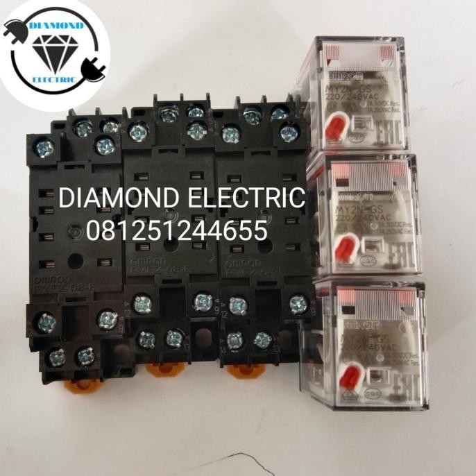 Jual Promo Relay OMRON MY2N GS AC 220V + Socket 100% Original / RELAY OMRON MY 2N COD | Shopee ...