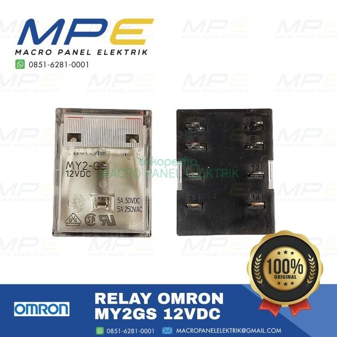 Jual Promo Relay OMRON MY2GS 12VDC 8 Pin / OMRON MY2 GS 12 VDC 8 Kaki Original COD | Shopee ...