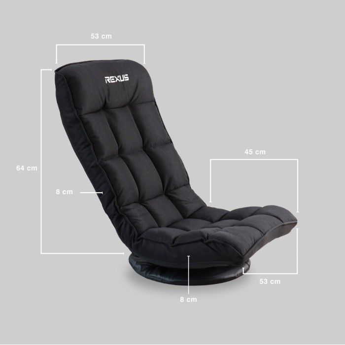 Jual Rexus Swivel RF-C01 Gaming Floor Chair RFC01 Kursi Lantai | Shopee ...