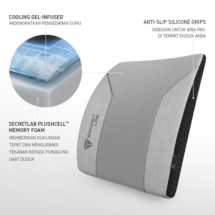 Jual Secretlab Lumbar Pillow Pro - Silver | Shopee Indonesia