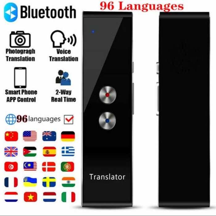 Jual Translator T8+ Translate Penerjemah Bahasa Bluetooth | Shopee ...