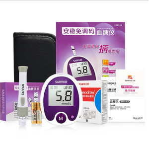 Jual LabTestKit Sinocare Blood glucose meter 50 test strips Lancets ...