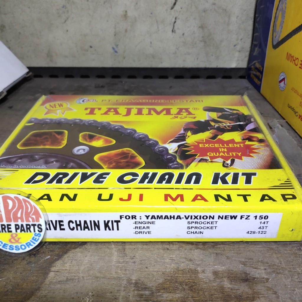 Jual Paket rantai Vixion New NVL FZ 150 Gear gir set Rante Chain kit ...