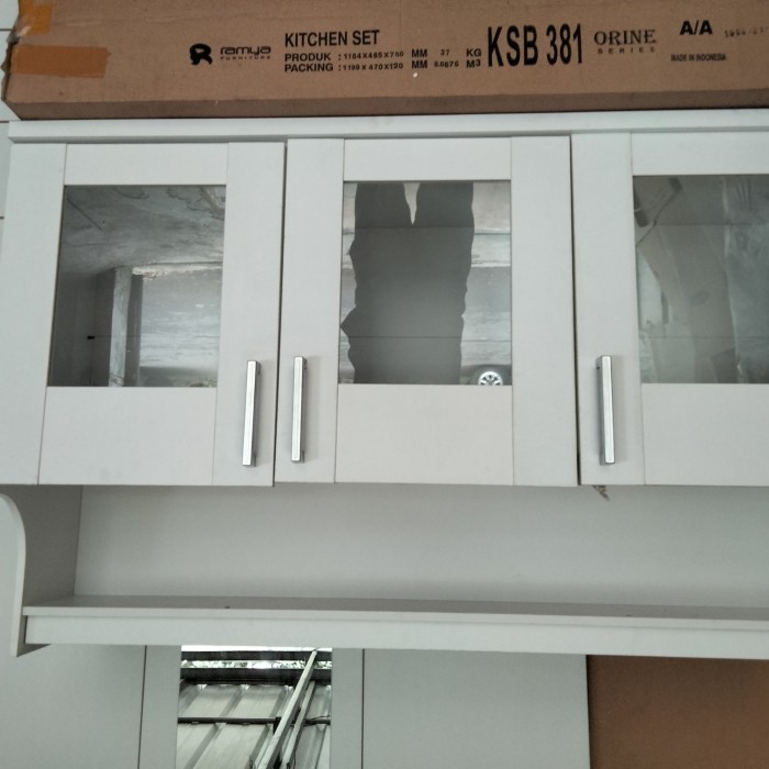 Jual Lemari Dapur Kitchen Set Atas 3 Pintu Putih - Bandung Saja ...