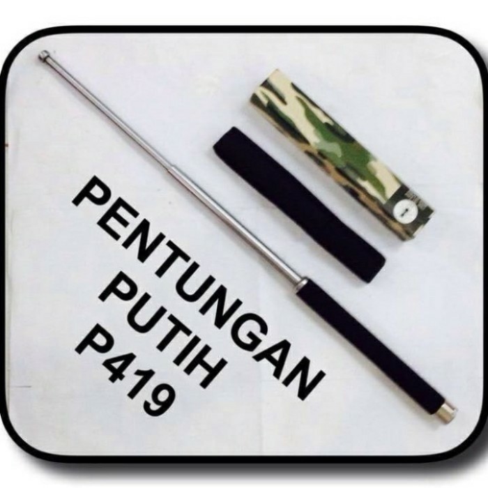 Jual Stick pentungan bedu p419 putih baton stick bedu 2 ruas putih DD kuat tactical | Shopee ...