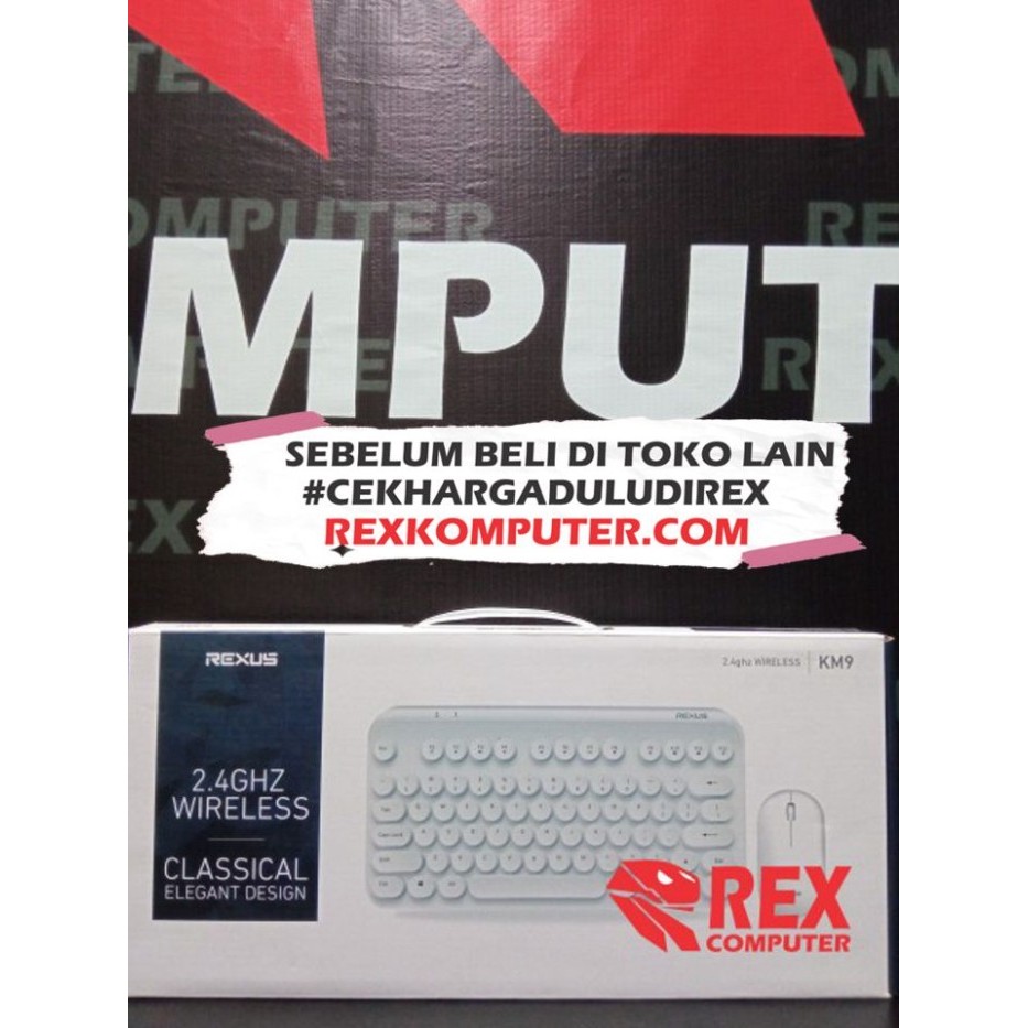 Jual Rexus Keyboard Mouse Wireless KM9 | Shopee Indonesia