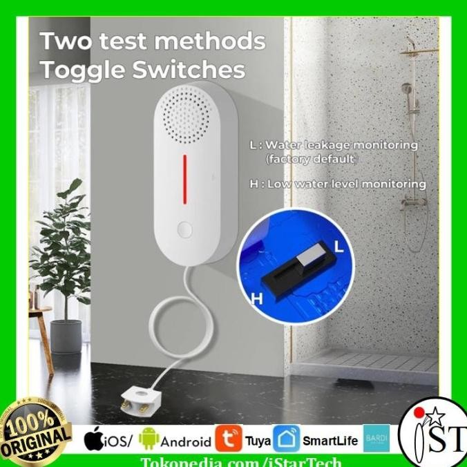 Jual Tuya WIFI Water Leakage Sensor Flood Level Alarm Detector ...