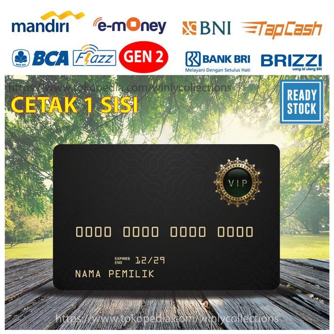 Jual Produk Baru!! KARTU EMONEY MANDIRI BCA BNI BRI DESIGN BLACK VIP ...