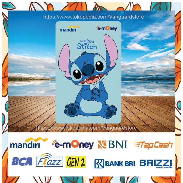 Jual Produk Baru!! KARTU EMONEY GAMBAR KARTUN WE LOVE STITCH MANDIRI ...