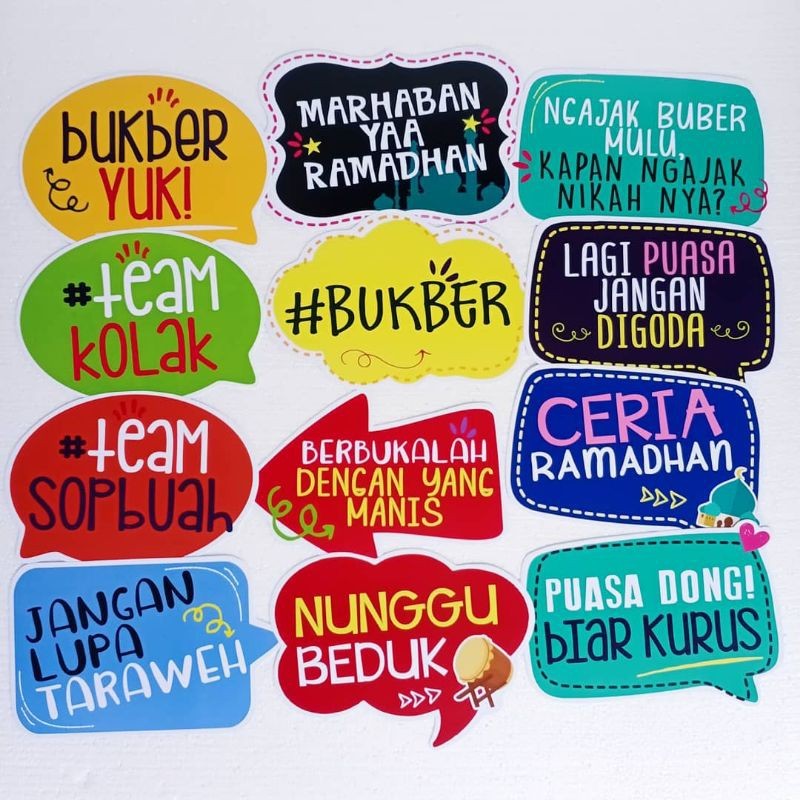Jual Bukber Ramadhan Fun Props Dekorasi Aksesoris Photobooth Hiasan ...