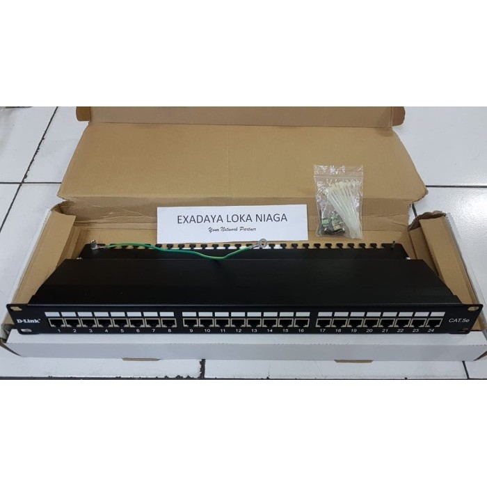 Jual D-LINK Patch Panel 24 Port Cat.5e FTP / STP Cat5 ( NPP-5E2BLK241 ...