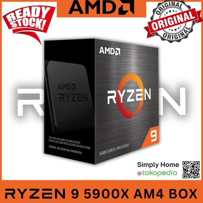 Jual Processor AMD Ryzen 9 5900X Box R9 4.8GHz Socket AM4 Garansi 3 Tahun CPU PC Desktop Gaming ...