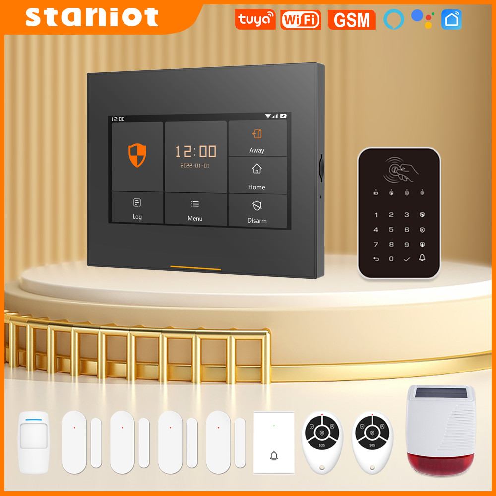 Jual Staniot Tuya Wiress WiFi GSM Home Burglar Security Alarm | Shopee ...