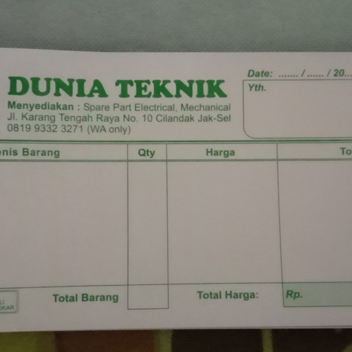 Jual TERBARU Nota toko kosong 2 ply, bon kosong, kwitansi kosong BISA ...