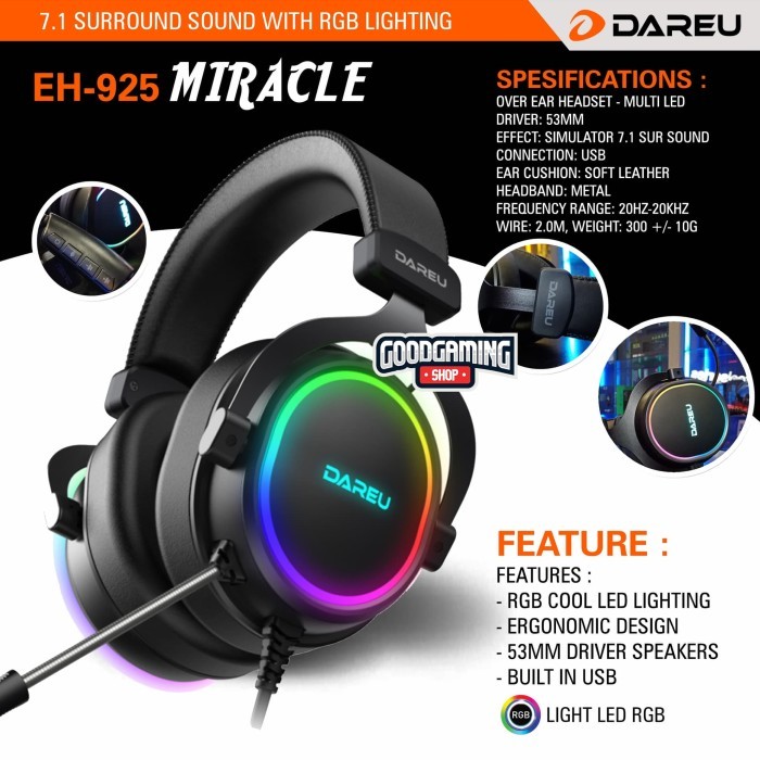 Jual Dareu EH-925 Miracle - Gaming Headset | Shopee Indonesia
