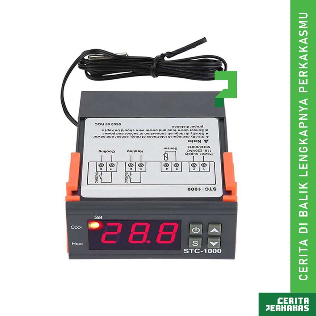 Jual Digital Termostat STC-1000 CP / Thermostat Control Temperatur / Mesin Tetas Pengatur Suhu ...