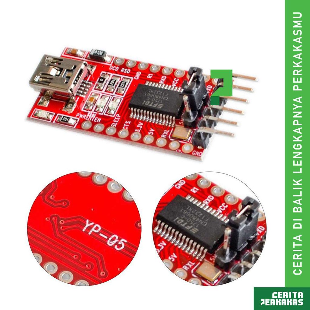 Jual USB Modul to Serial TTL FT232RL CP / FTDI Converter 3.3V 5V ...