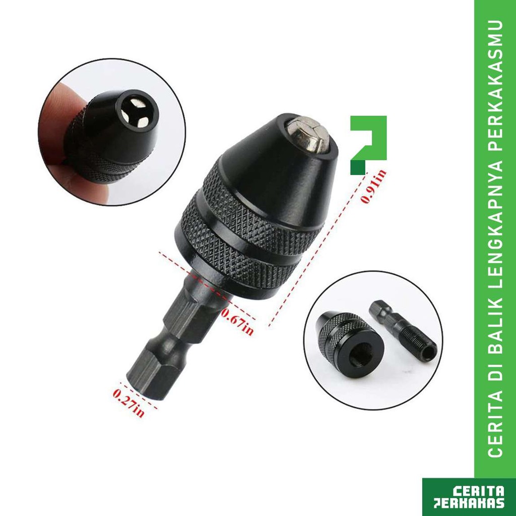 Jual Bor Mata Drill Chuck CP / Kepala Bor Mini Bit Quick Micro Change 1 ...