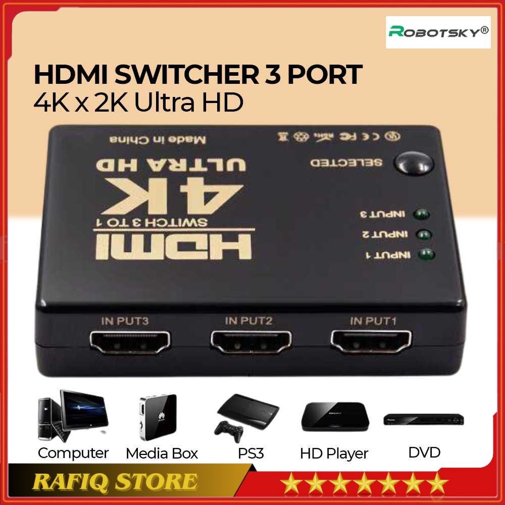 Jual HDMI Switcher 3 Port 4K x 2K Ultra HD - SY-301 | Shopee Indonesia