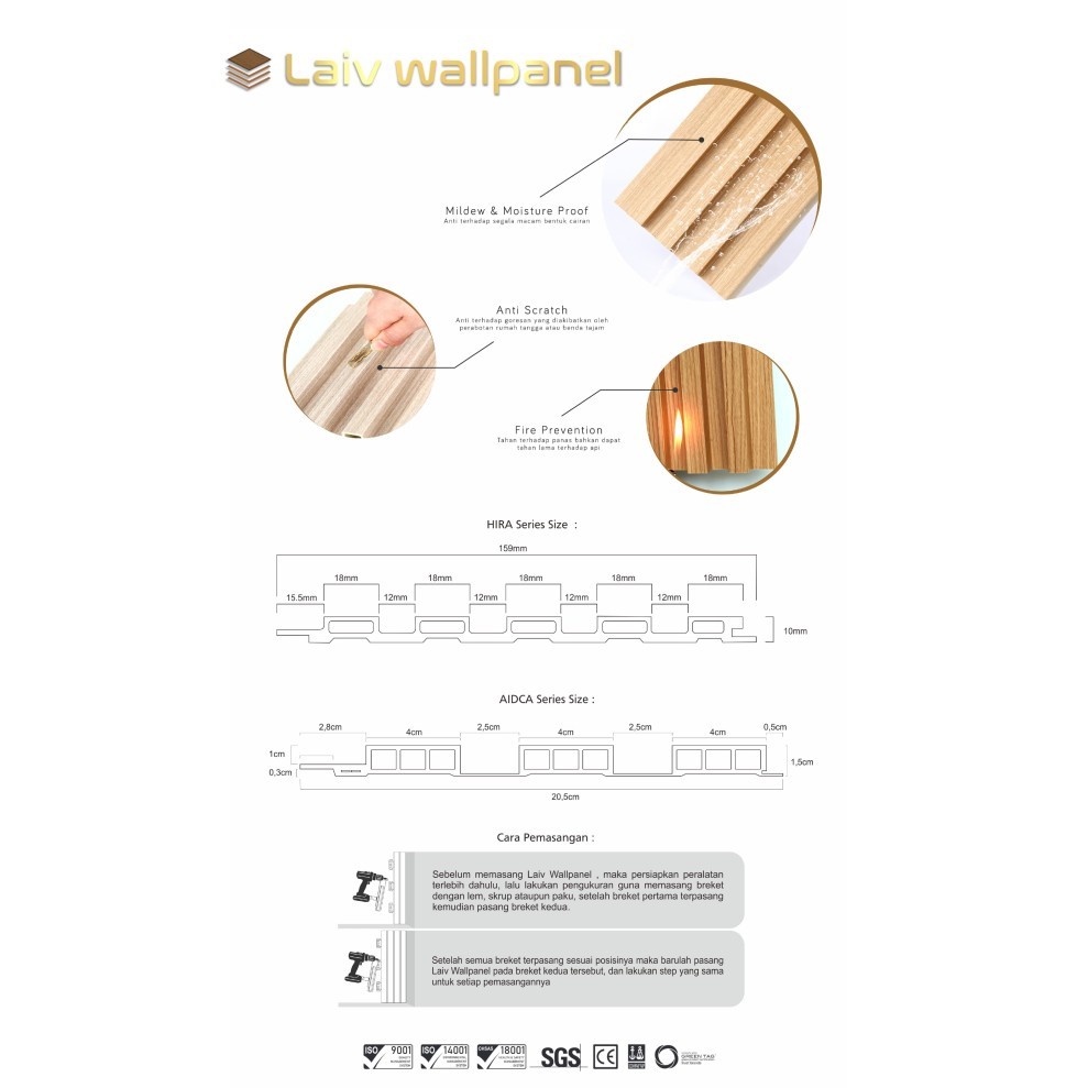 Jual Laiv Wallpanel / Kisi Kisi Wall Panel / Wpc Dinding Kayu Best | Shopee Indonesia