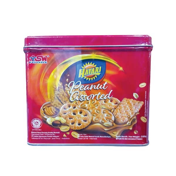 Jual ASW HATARI BISCUIT PEANUT ASST TIN 350 GR | Shopee Indonesia