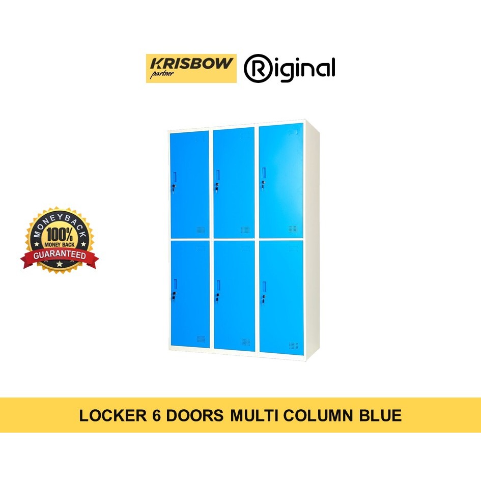 Jual Krisbow Locker 6 Pintu Multi Kolom Filling Cabinet - Biru | Shopee ...