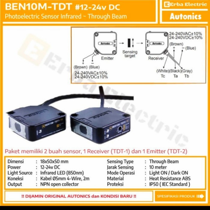 Jual PROMO! PHOTO SENSOR BEN10M-TDT AUTONIC MURAH | Shopee Indonesia
